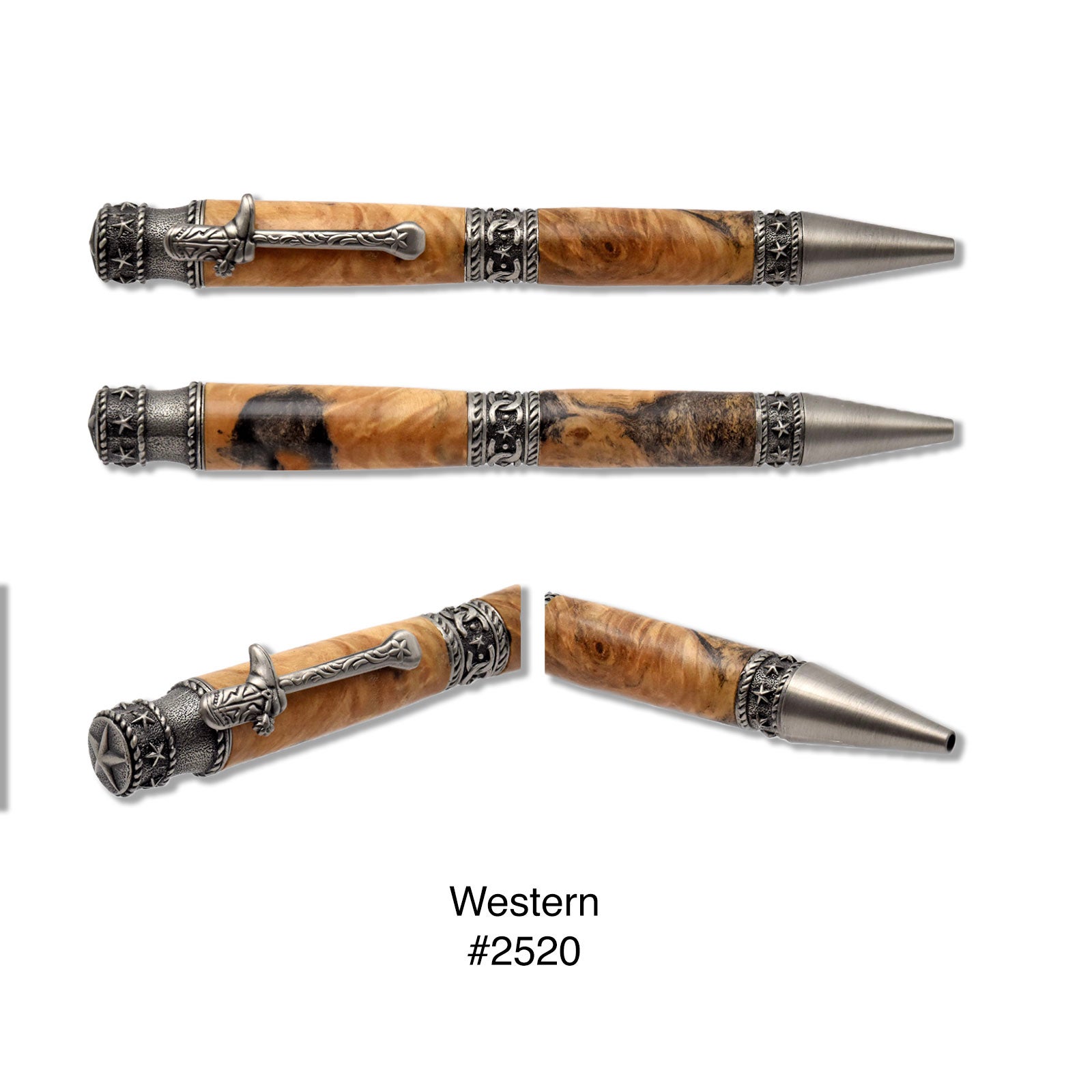 Western 2520 - Western Pen in vintage pewter finish | Buckeye Pens and ...